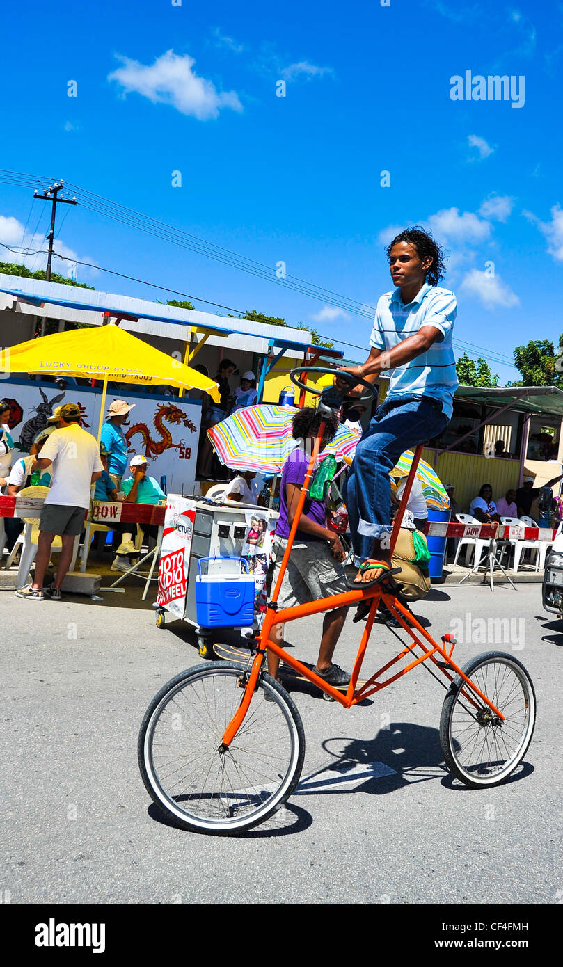 Boy on self made bike during Carnival festival Stock Photo - Alamy