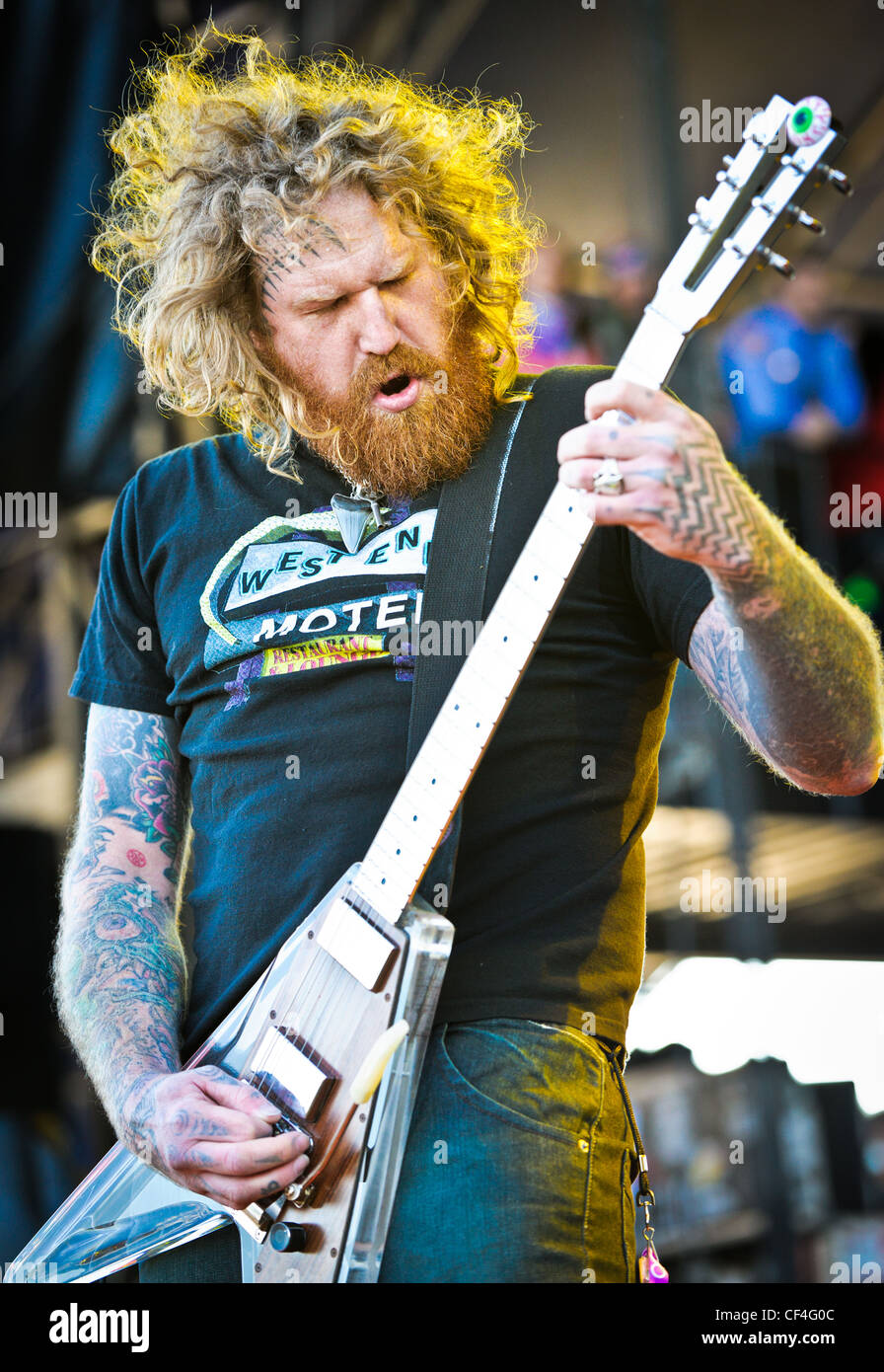Mastodon playing at the 2011 Voodoo Festival in New Orleans, LA Stock ...