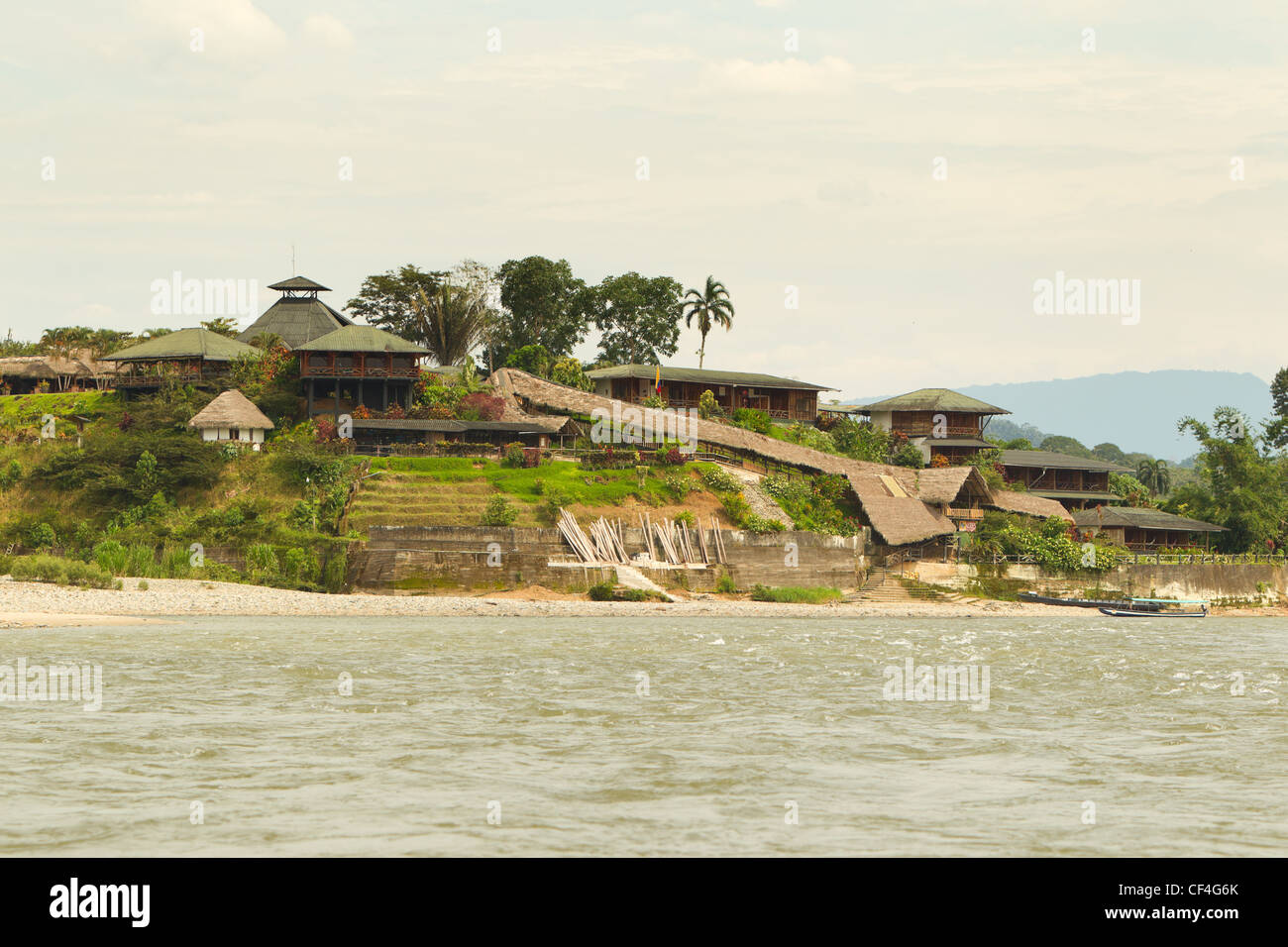 Amazon Lodge On Napo River In Ecuador Stock Photo - Alamy