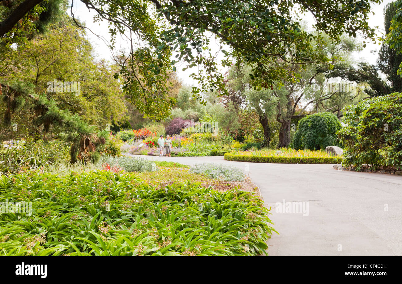 A quiet corner in the Botanic Gardens, Hagley Park, Christchurch, New ...
