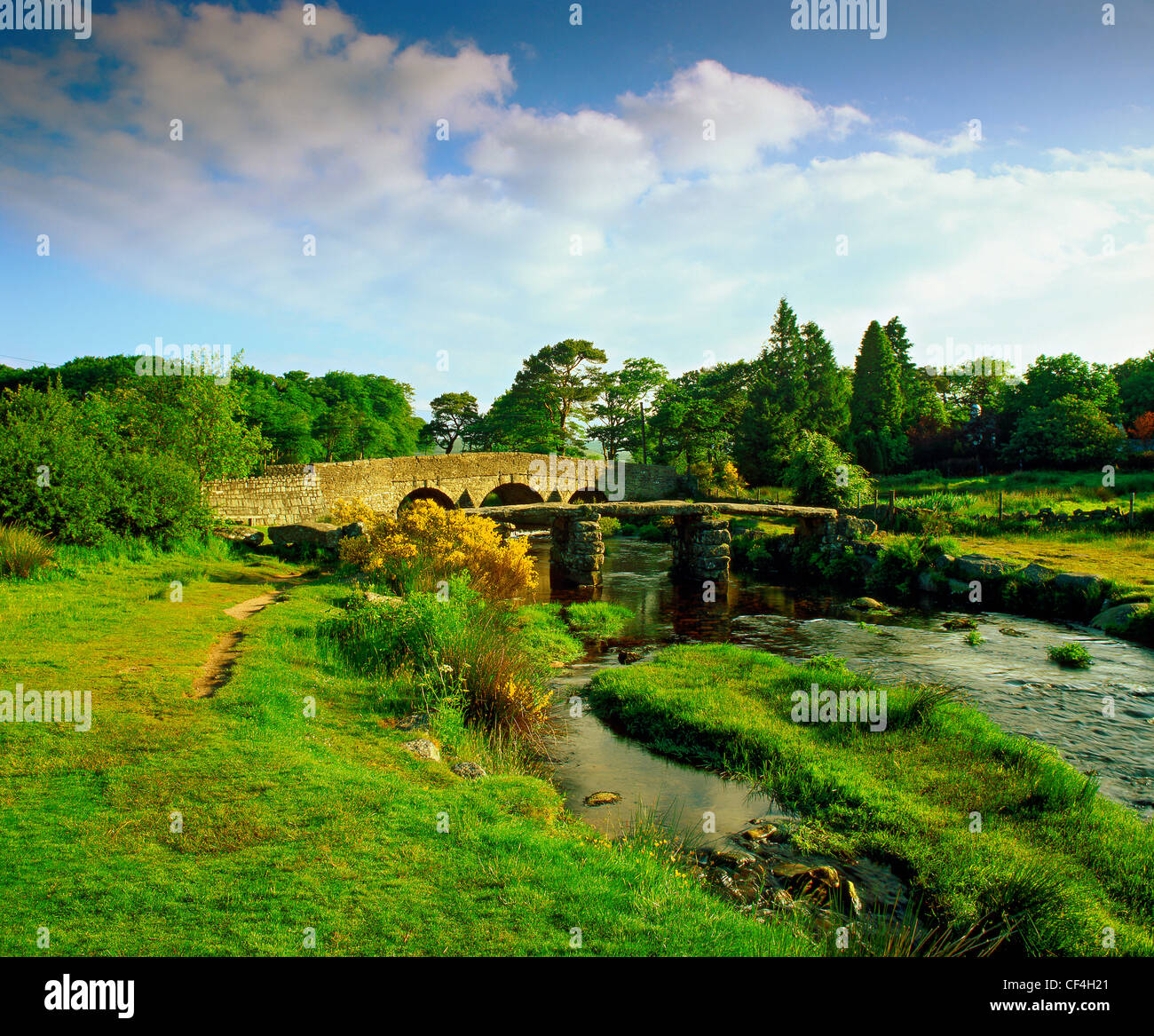 Dartmoor devon river landscape arch hi-res stock photography and images ...