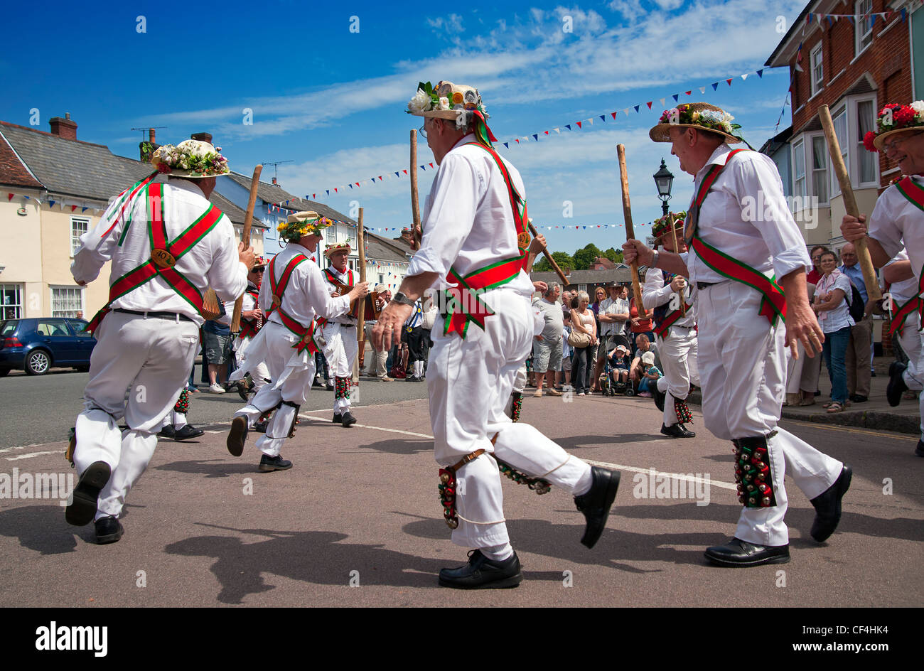 Morris Dancing at the Centenary Morris Dancing Festival in Thaxted ...