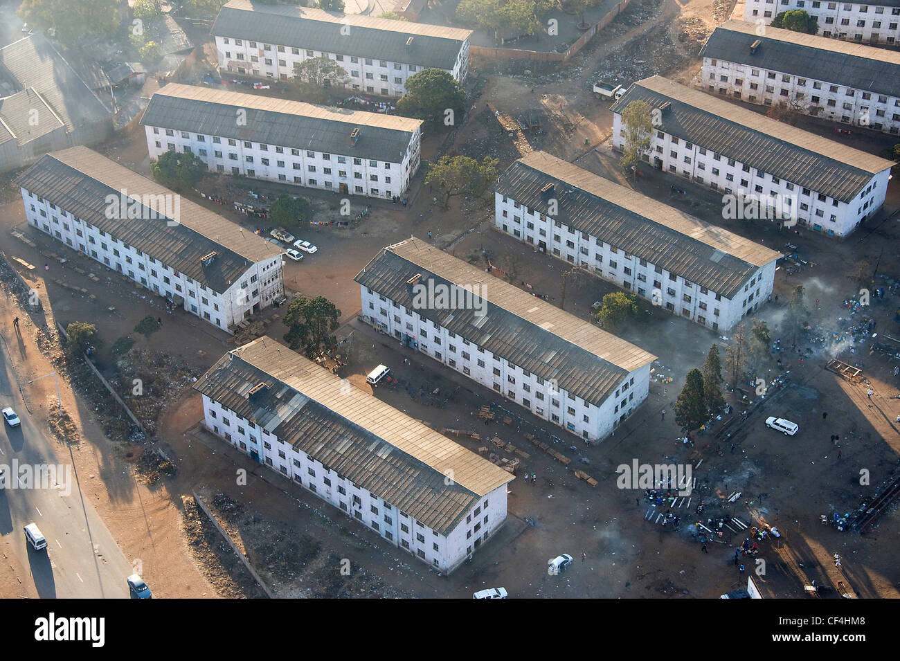 Aerial views of high density urban areas in Zimbabwe Stock Photo - Alamy