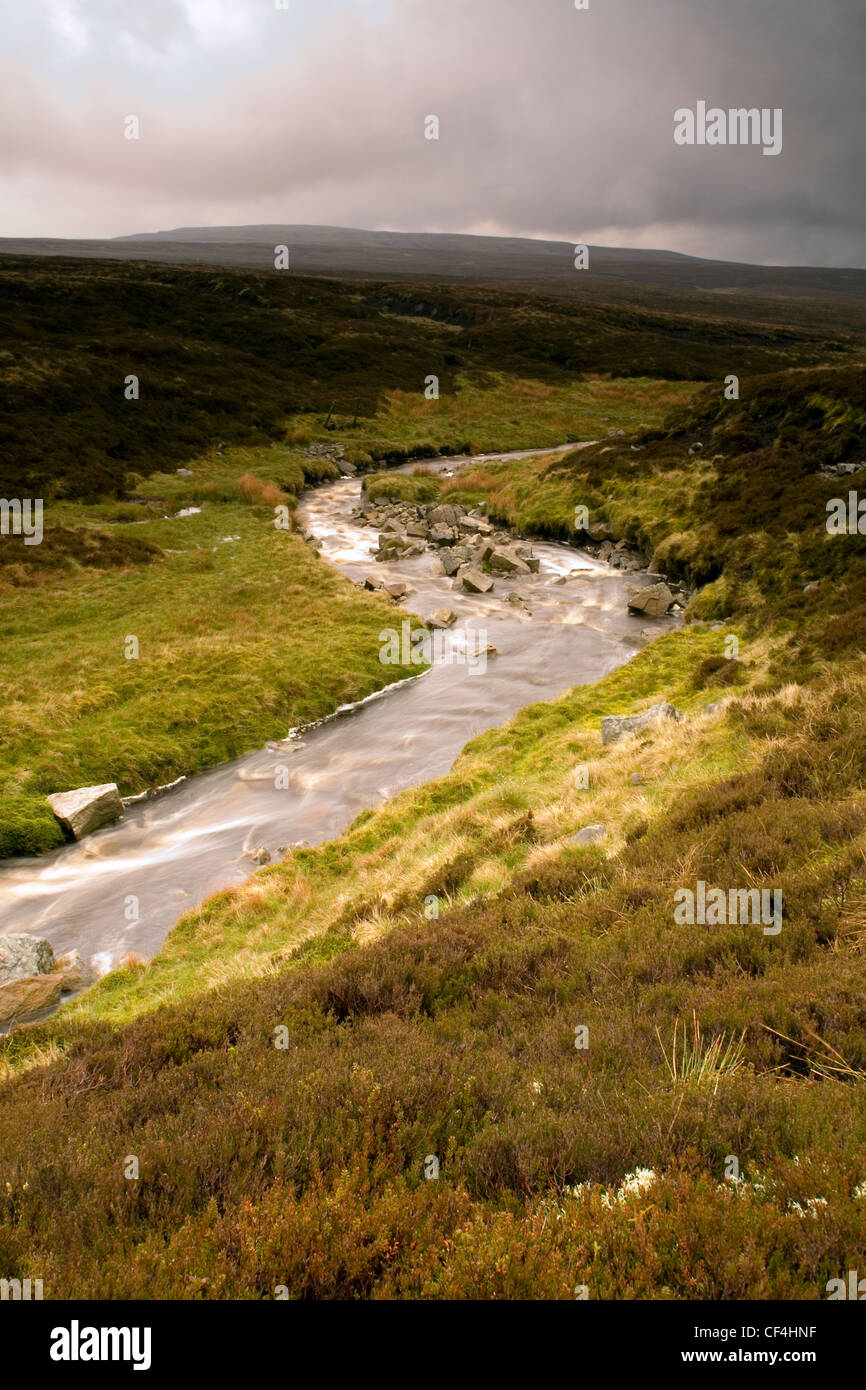 A view over Maize Beck toward Mickle Fell. Mickle Fell was once the ...