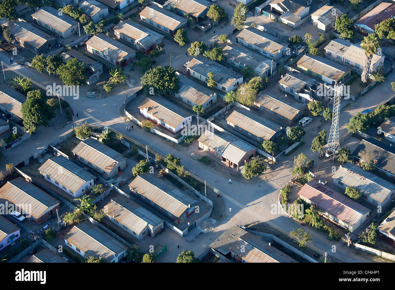 Aerial views of high density urban areas in Zimbabwe Stock Photo - Alamy
