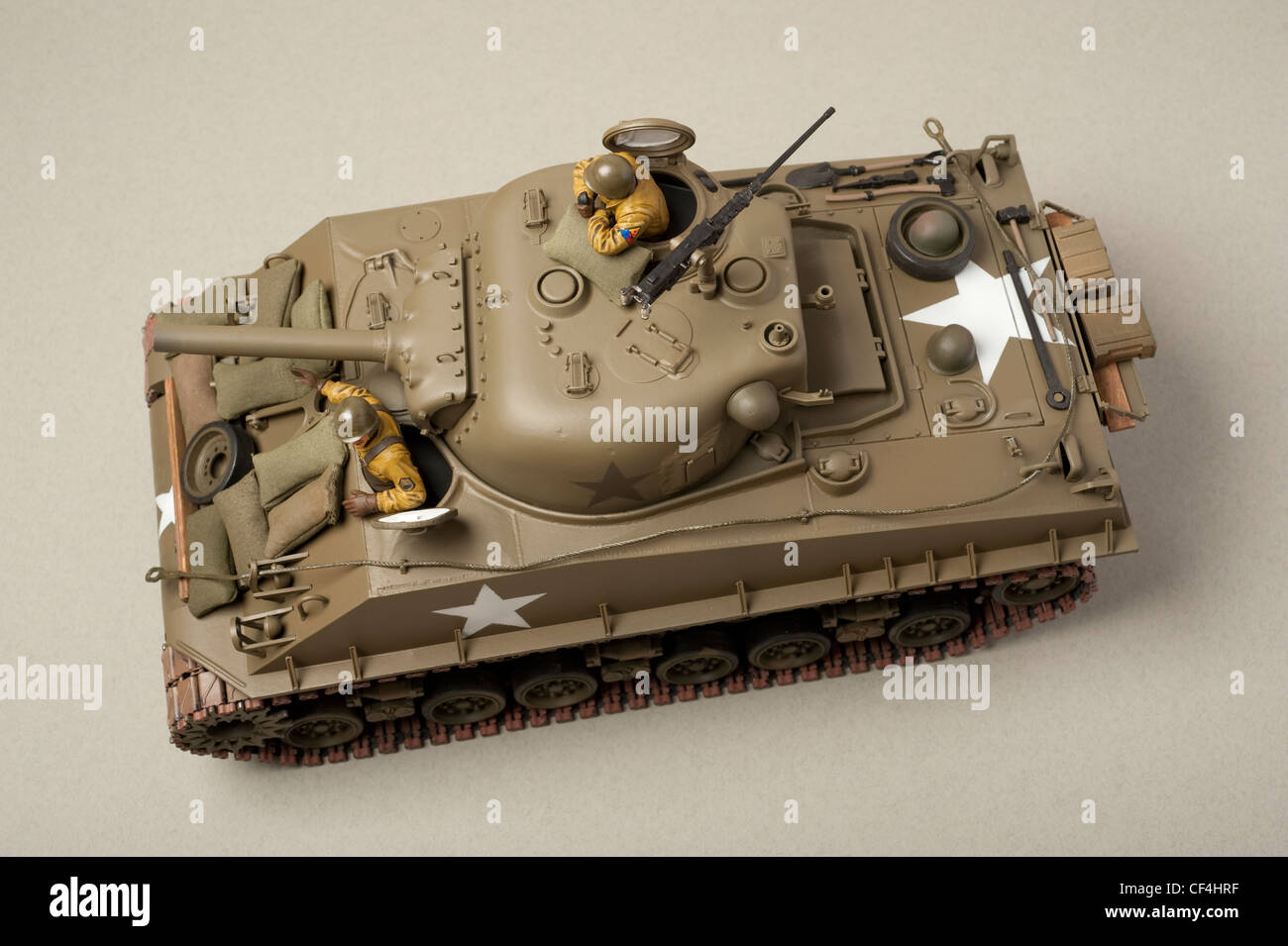 Sherman A4 tank in late 1944 second world war US colours, seen from ...