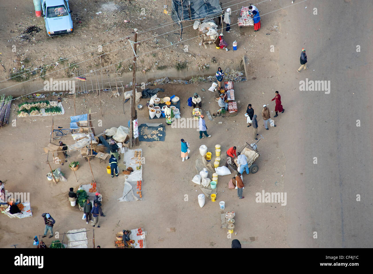Aerial views of high density urban areas in Zimbabwe Stock Photo - Alamy