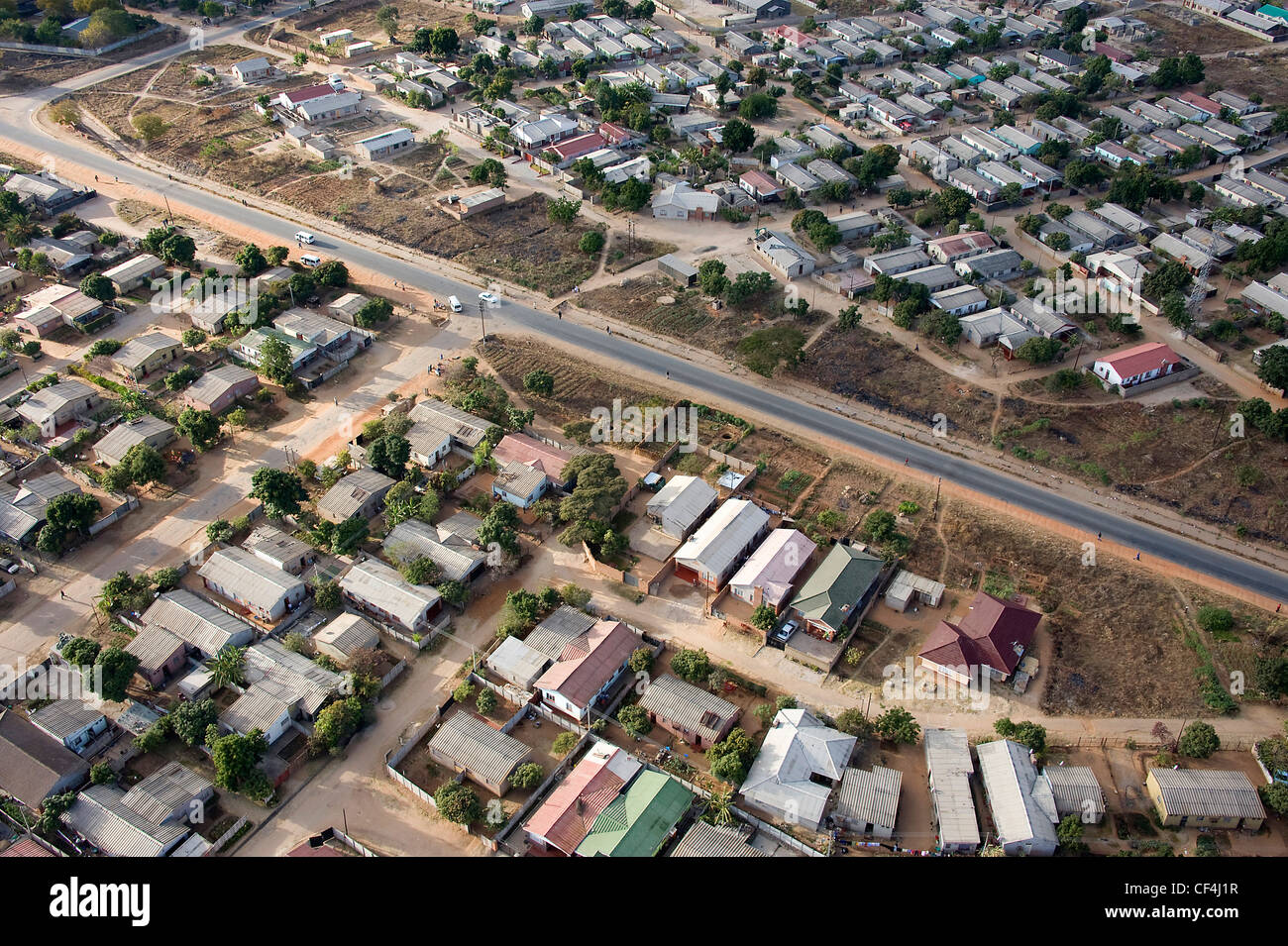 Aerial views of high density urban areas in Zimbabwe Stock Photo - Alamy