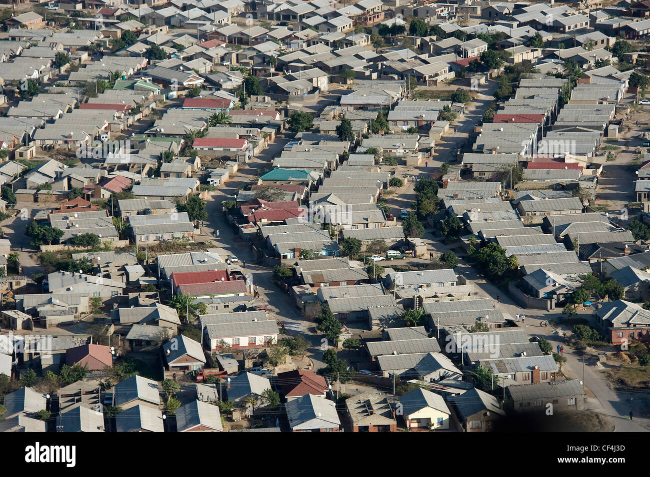Aerial views of high density urban areas in Zimbabwe Stock Photo - Alamy