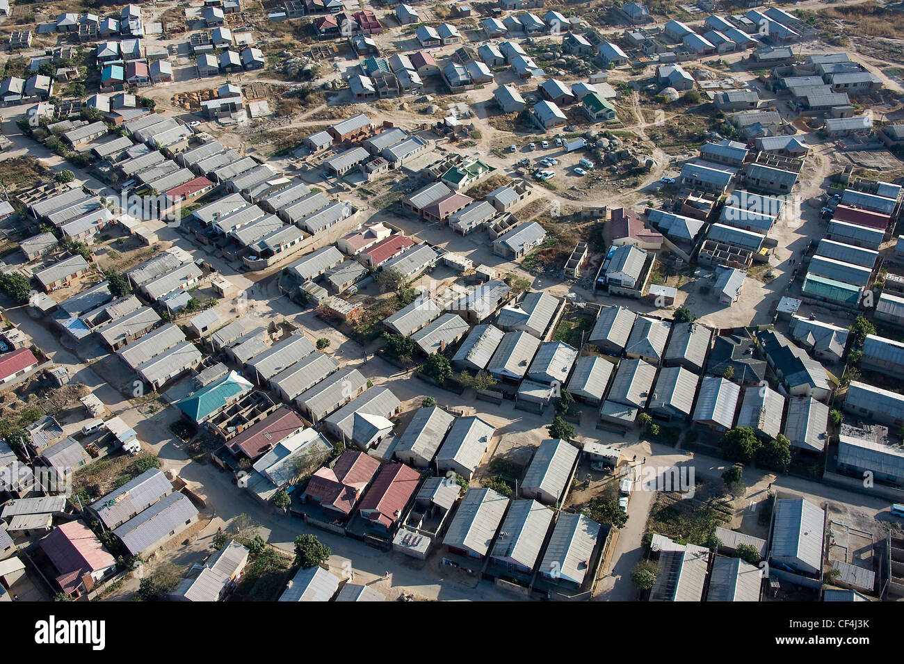 Aerial views of high density urban areas in Zimbabwe Stock Photo - Alamy