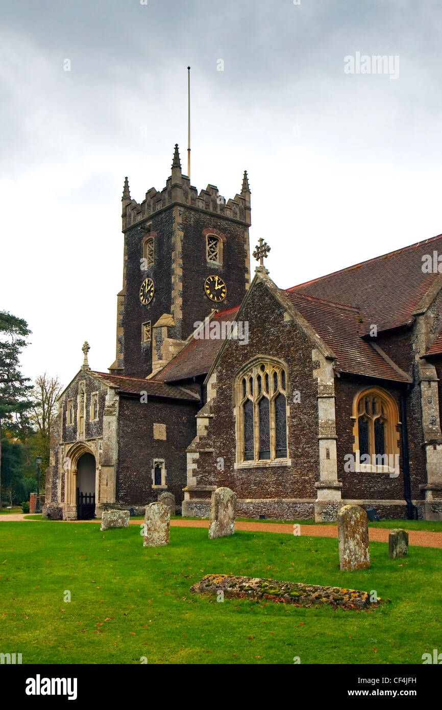An exterior view of St Mary Magdalene church on the Royal Sandringham ...