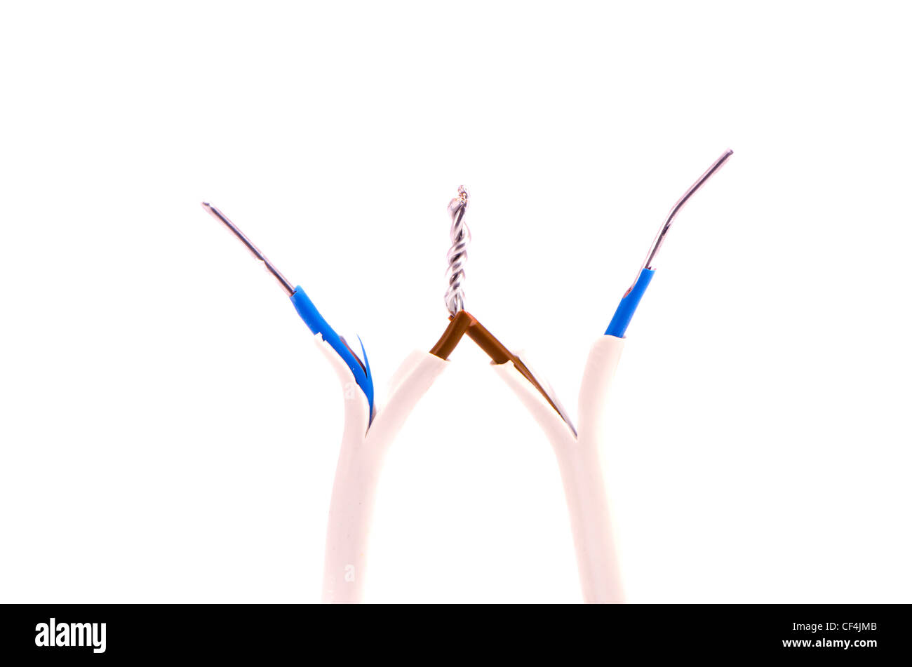 Electrical wires aluminium Cut Out Stock Images & Pictures - Alamy