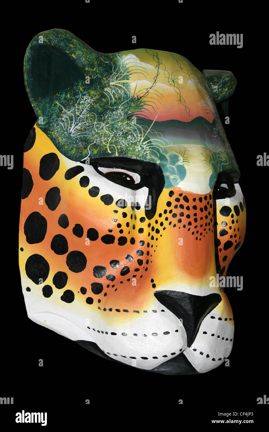 Costa Rica Boruca Indian Jaguar Mask Stock Photo - Alamy