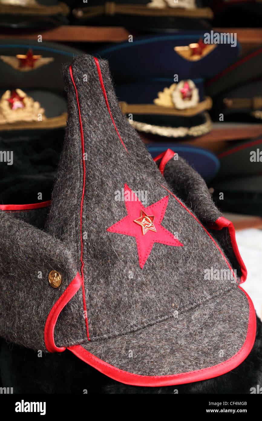 Military red star hat hi-res stock photography and images - Alamy
