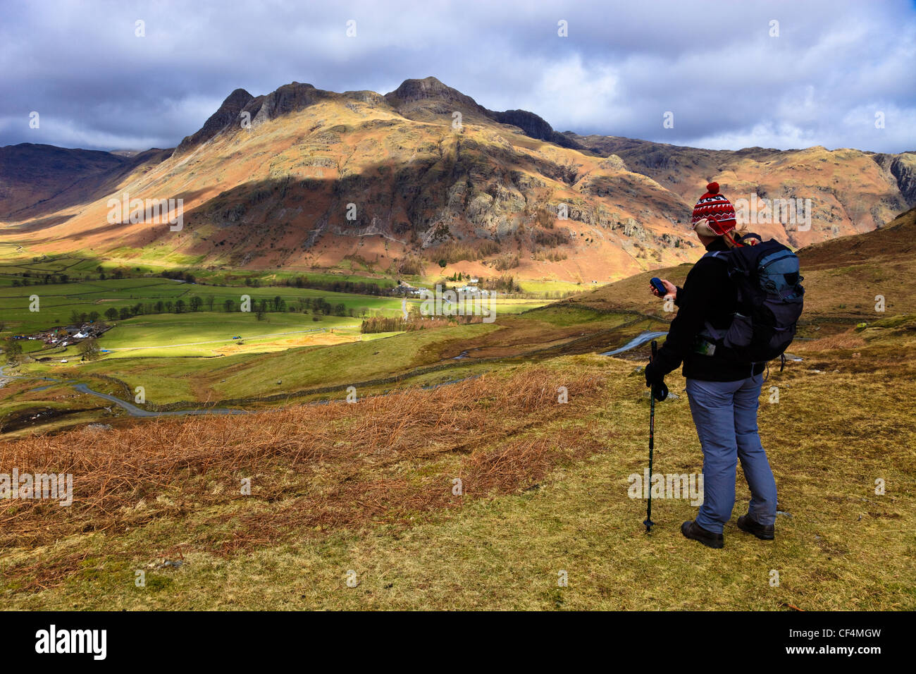 Female walker using gps hi-res stock photography and images - Alamy