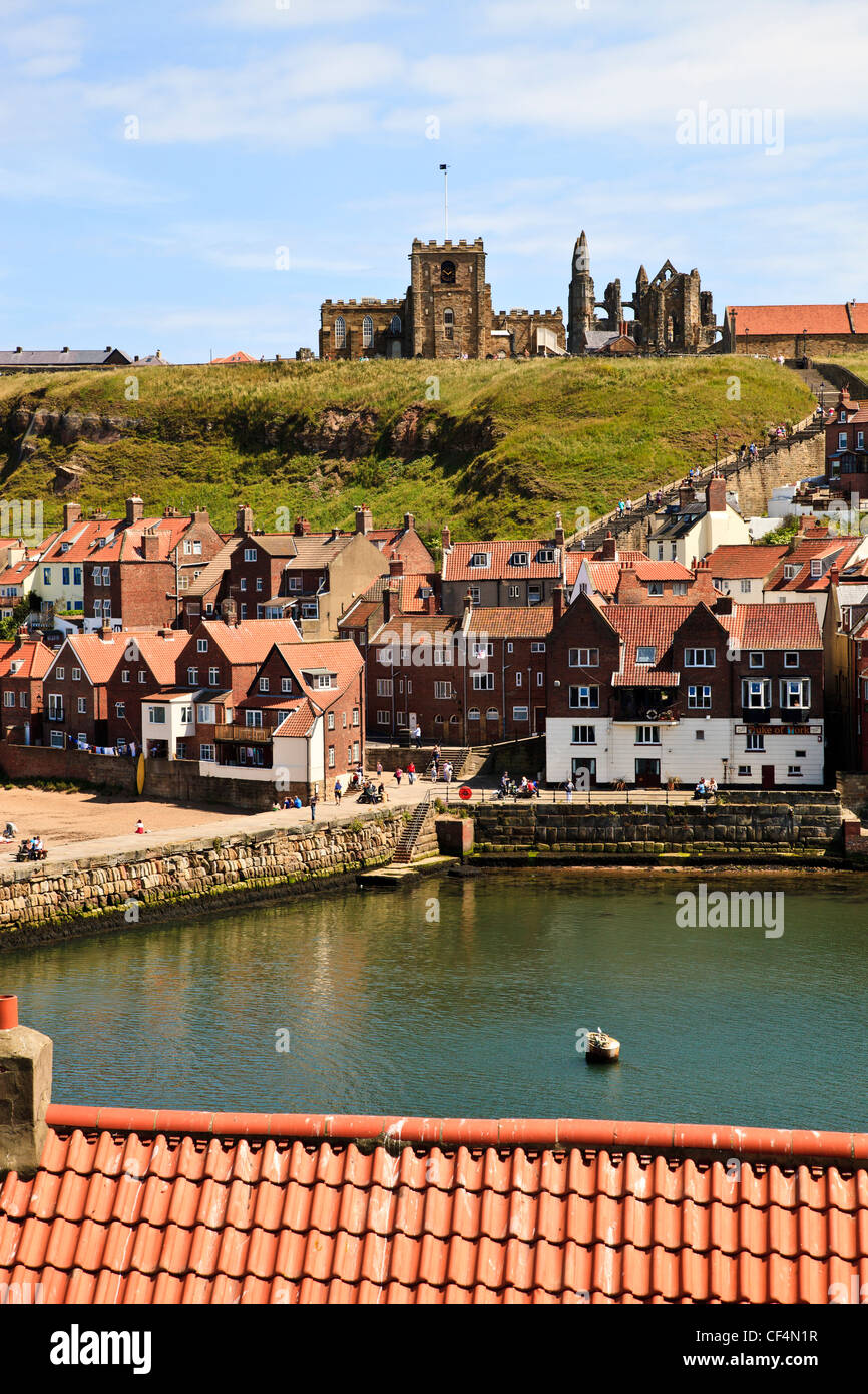 Whitby hill top abbey hi-res stock photography and images - Alamy