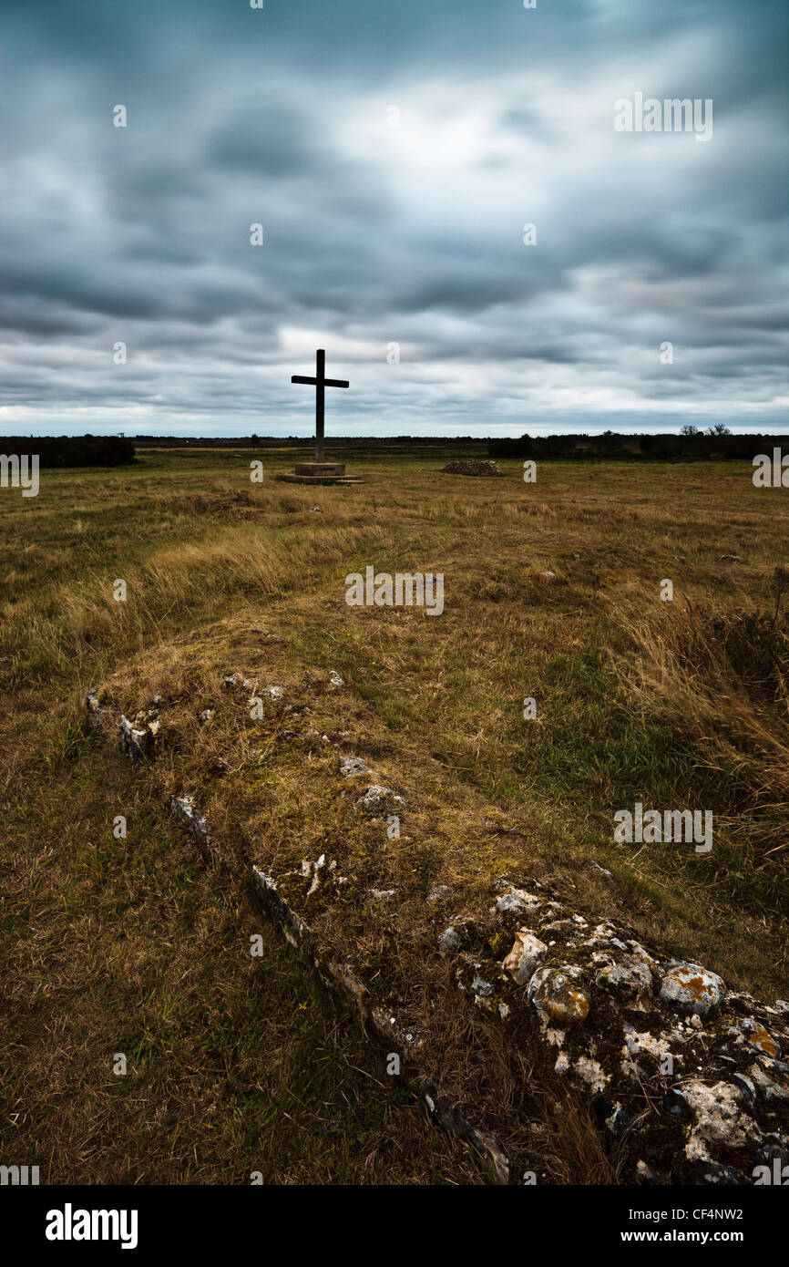 The large Oak Cross over the site of the medieval high altar at the ...