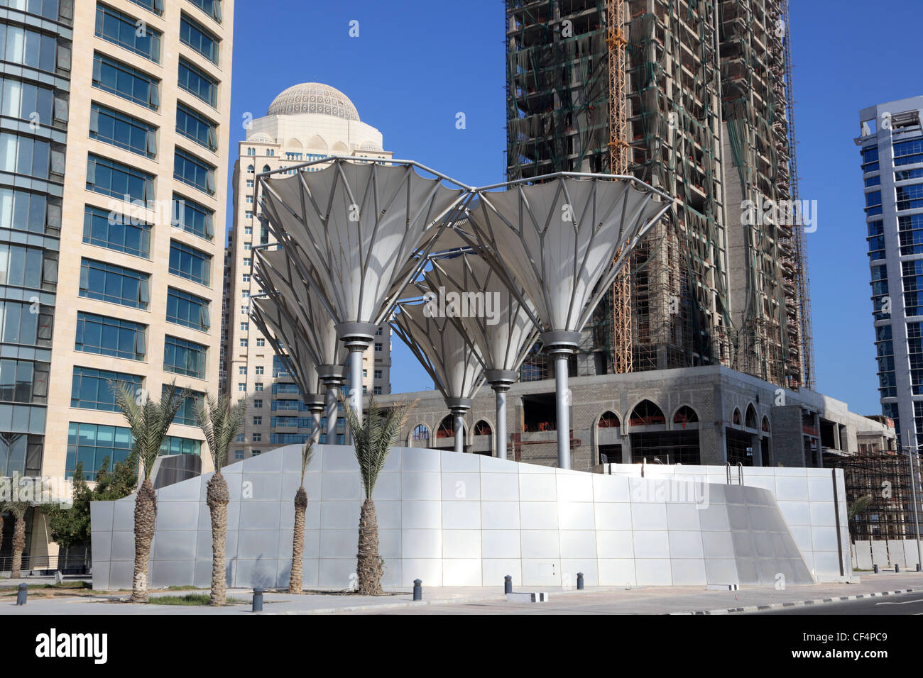 Doha downtown district Al Dafna, Qatar Stock Photo - Alamy