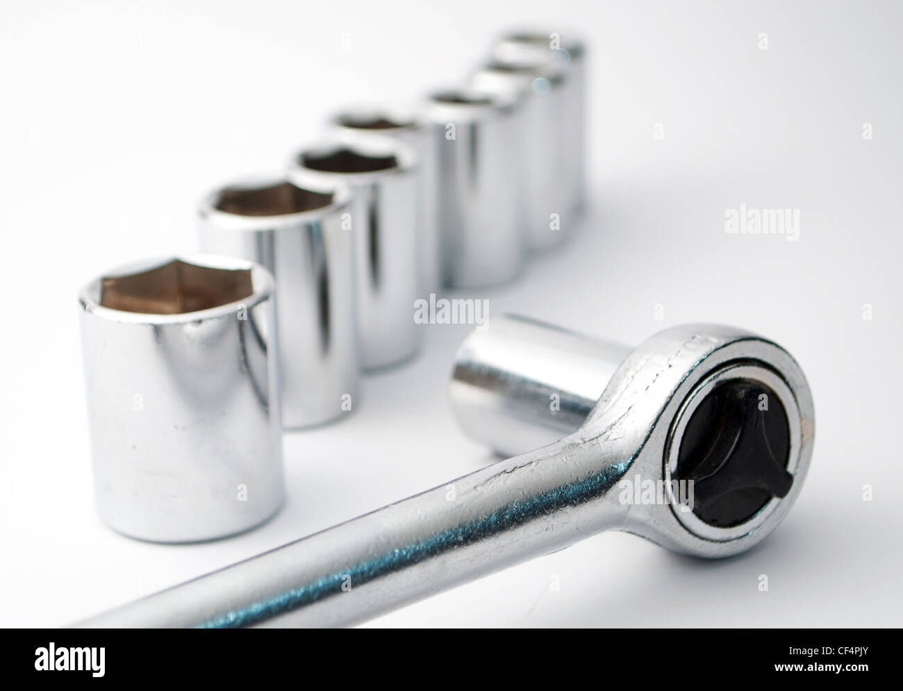 This is closeup of Tools on white background Stock Photo - Alamy