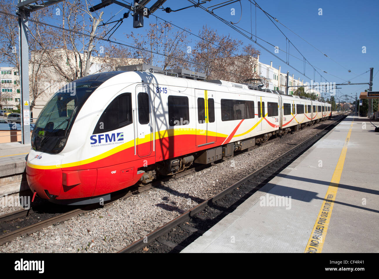 train Palma de Mallorca railway rail iron modern voyager tren Stock ...