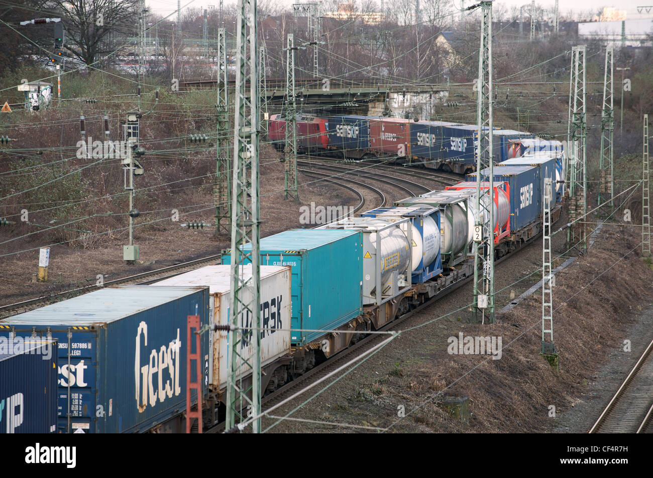 Freight train Germany Stock Photo - Alamy