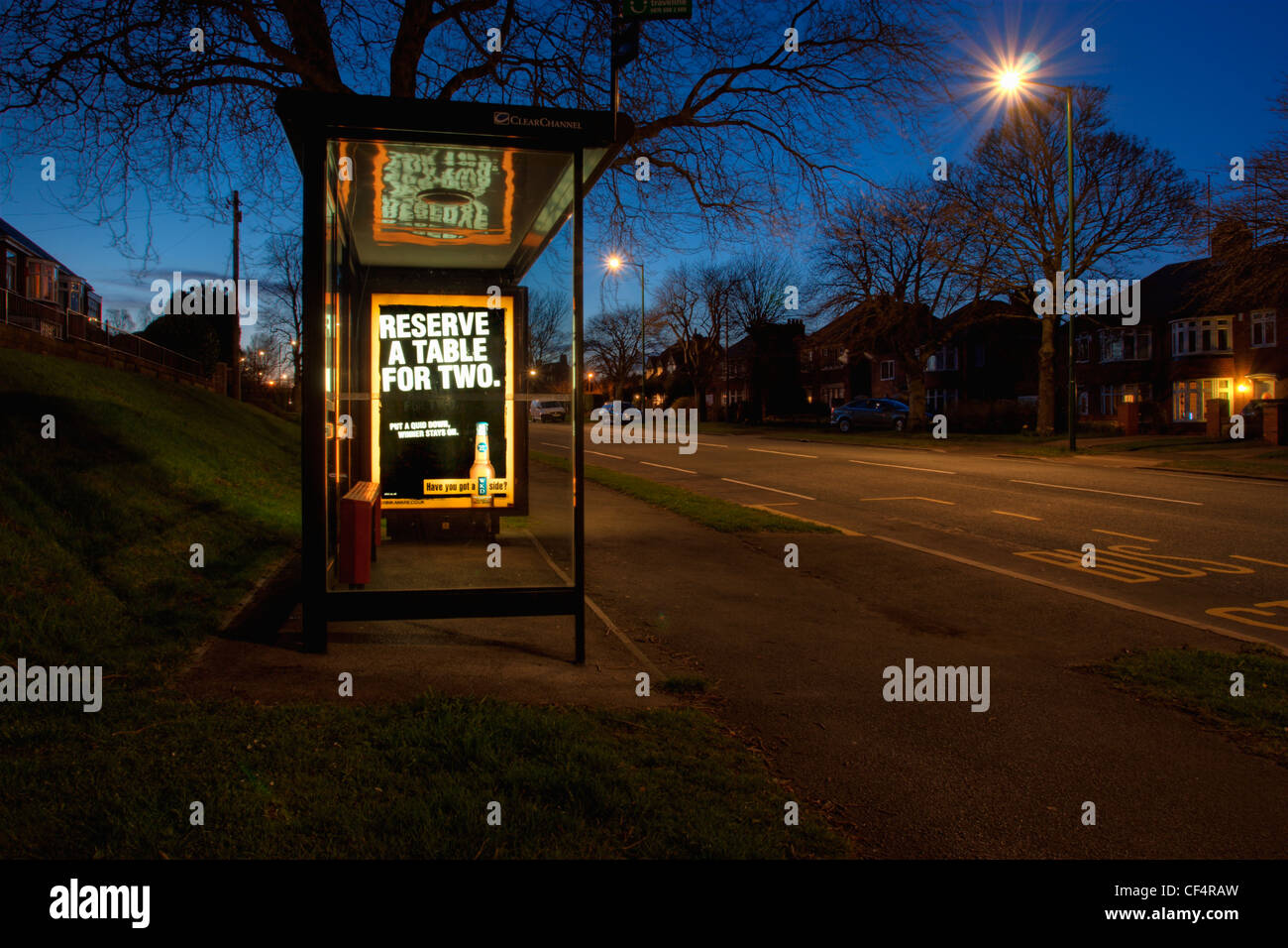 Bus stop shelter lit hi-res stock photography and images - Alamy