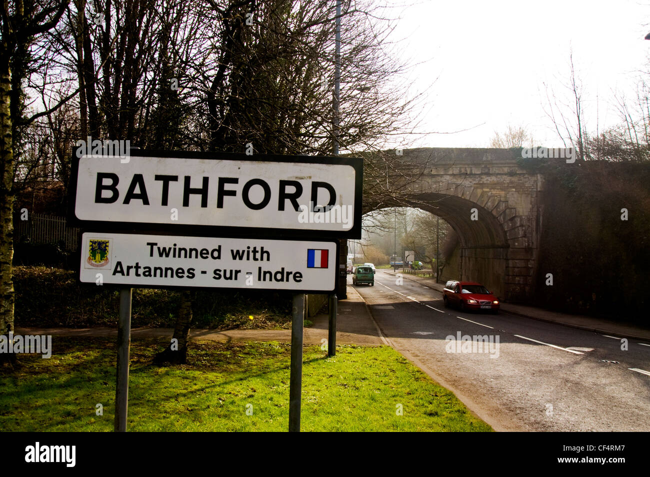 Roadsign for Bathford Stock Photo - Alamy