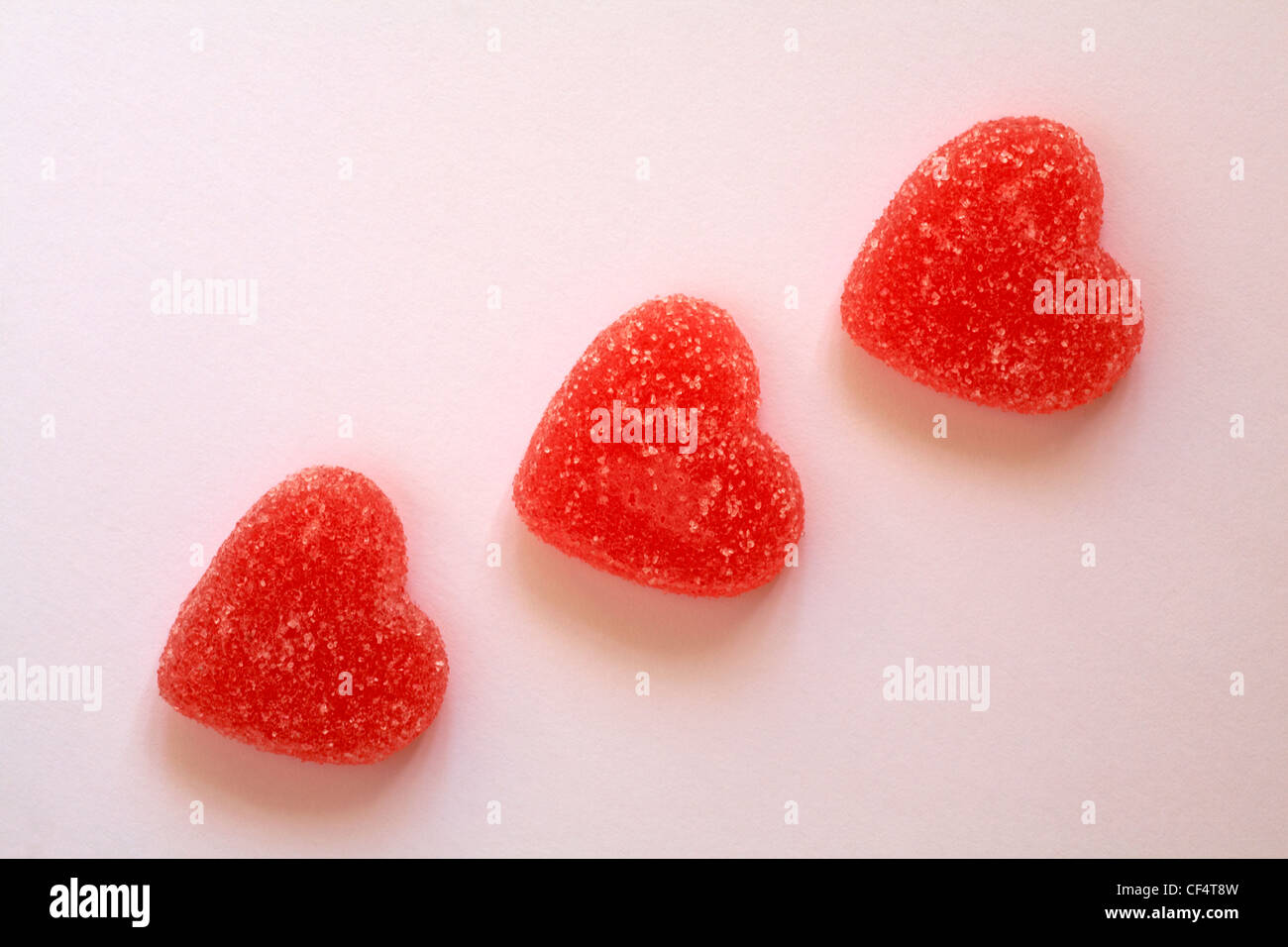 Three jelly heart sweets isolated on white background - candies sweet ...