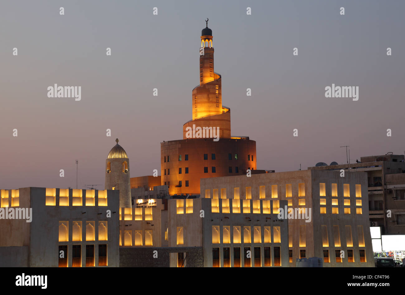 Qatar doha spiral mosque fanar hi-res stock photography and images - Alamy