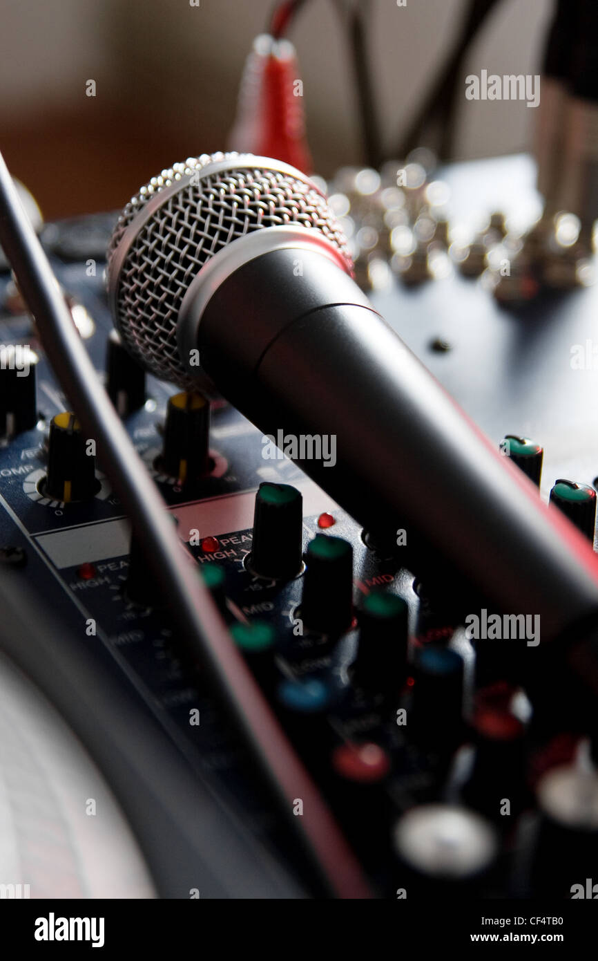 Audio recording studio equipment Stock Photo - Alamy