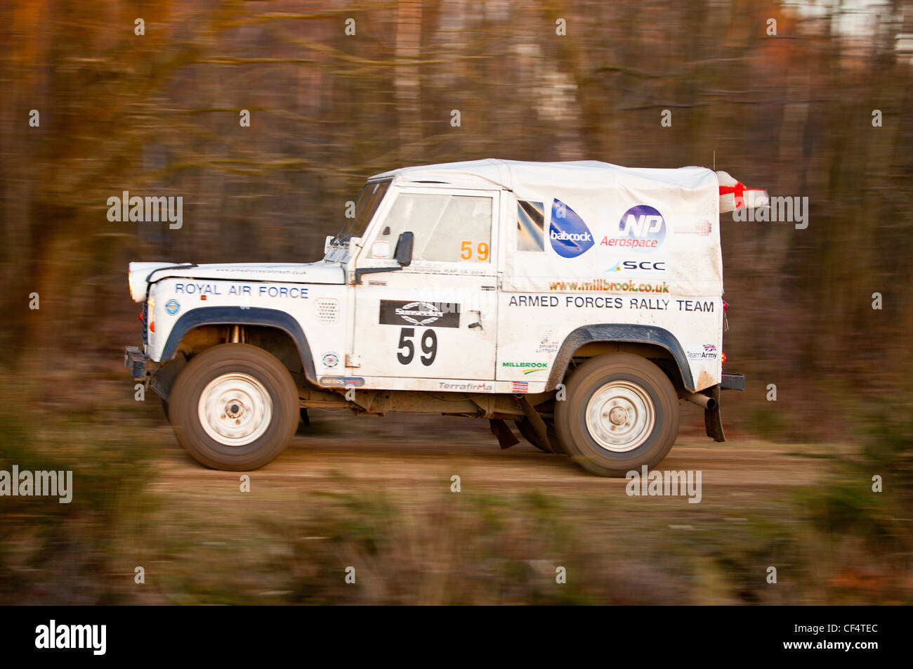 Armed Forces Rally Team running at Sunseeker Rally 2012 Stock Photo - Alamy