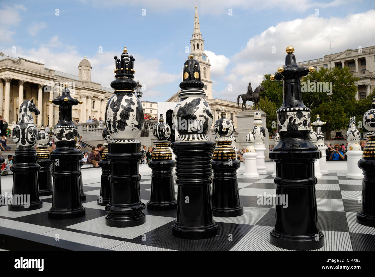 The Tournament, an installation consisting of giant chess pieces ...