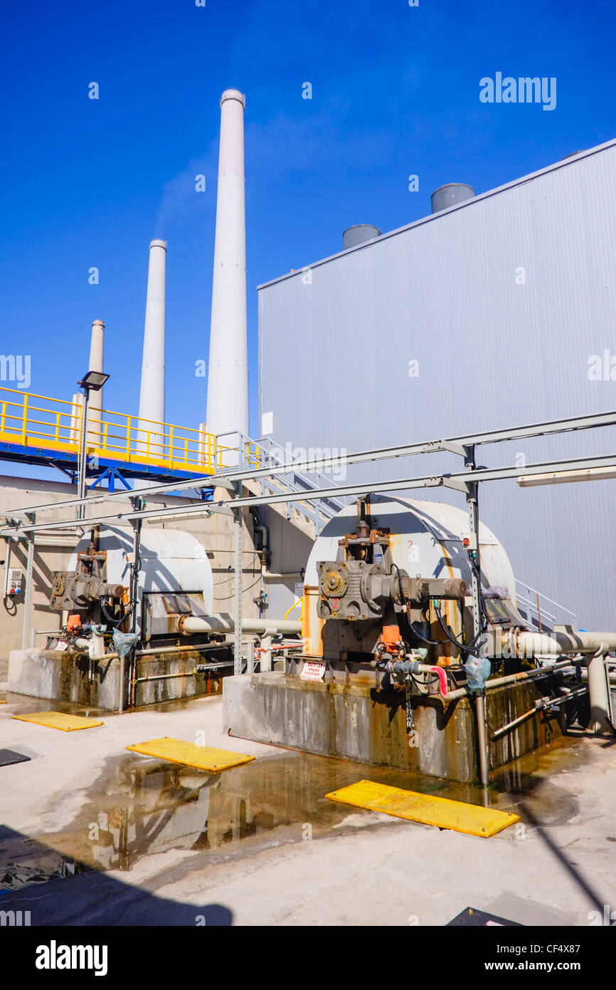 Hadera, Israel. equipment at a water salinization (purification ...