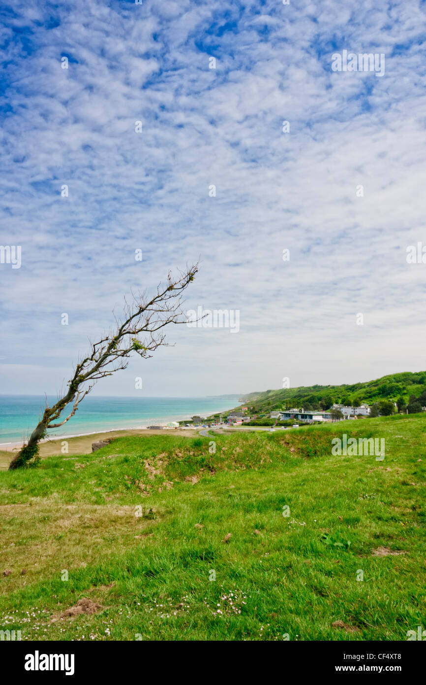 Normandy, France. the Colleville draw and WN62 German strongpoint at ...