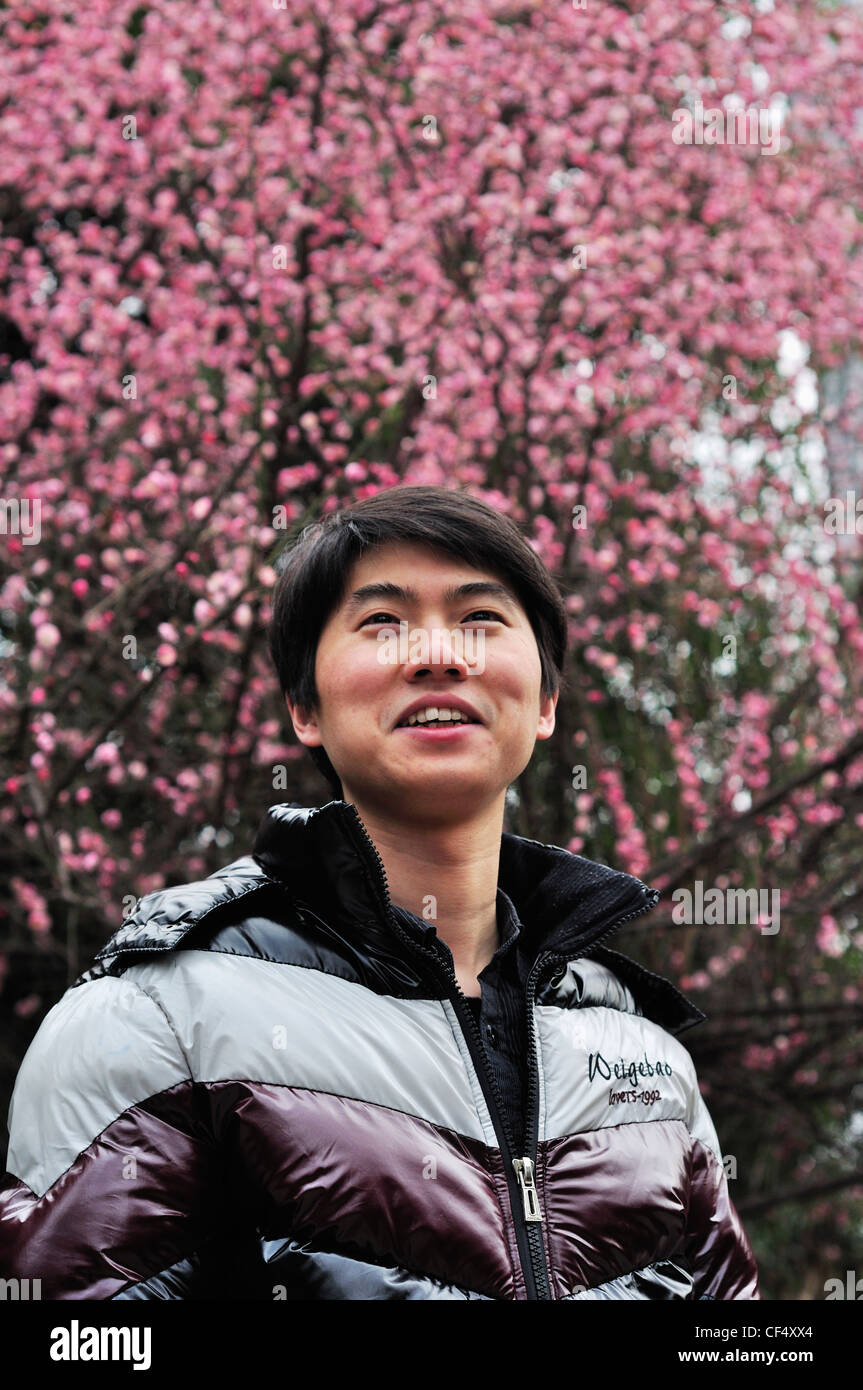 asian man in spring Stock Photo - Alamy