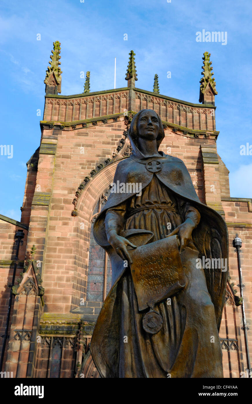 Statue of Lady Wulfruna c. 935 - 1005, founder of the city of ...