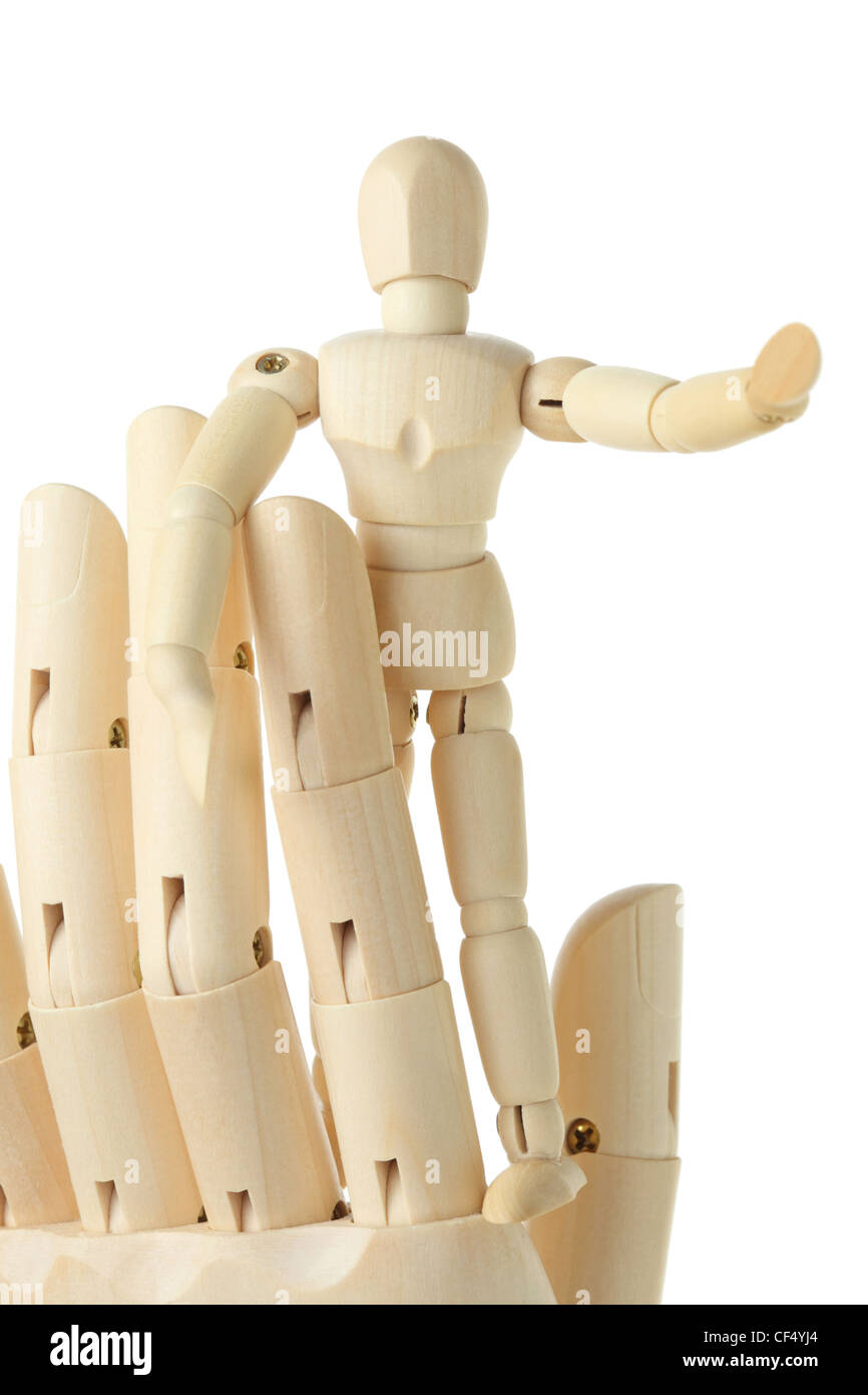 Giant hand little man hi-res stock photography and images - Alamy