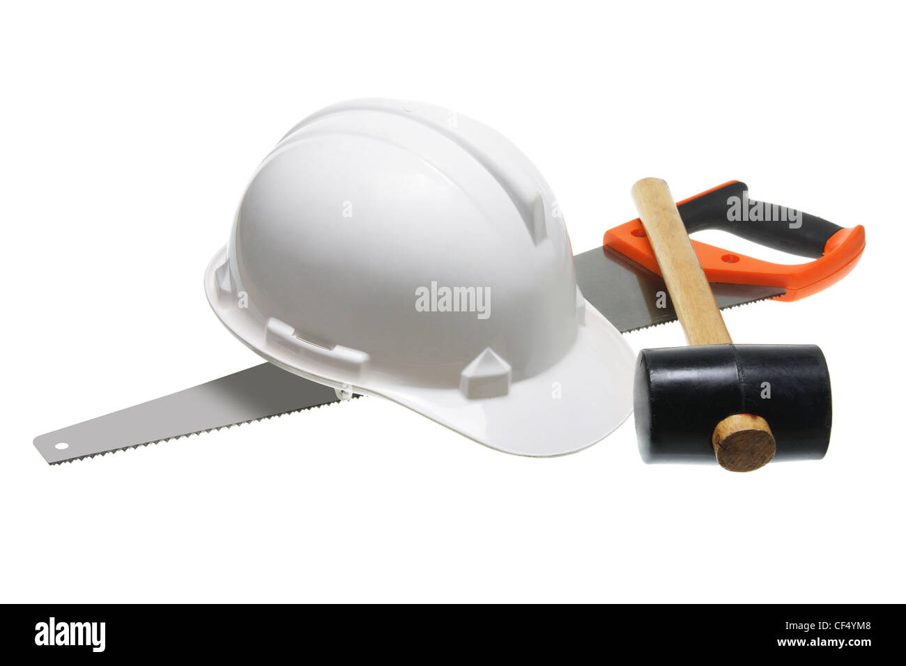 Hard Hat and Tools Stock Photo - Alamy