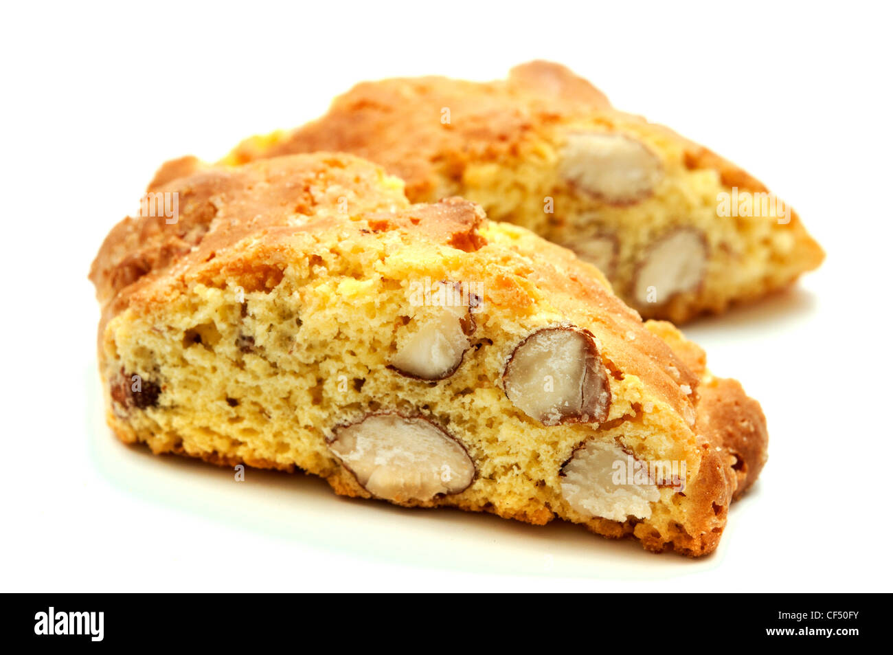 Biscotti on a white background Stock Photo - Alamy