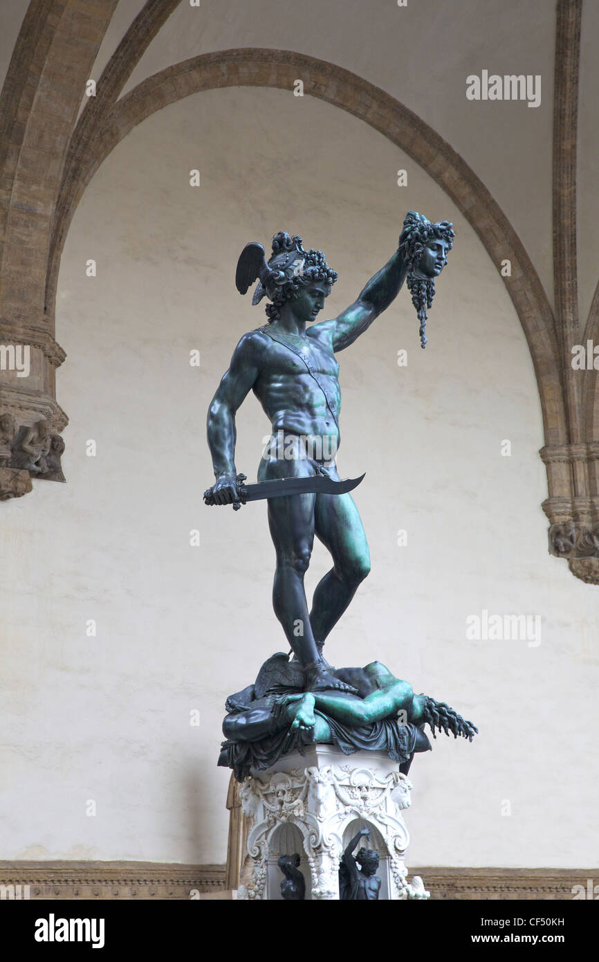 Statue Perseus Head Medusa Cellini High Resolution Stock Photography ...