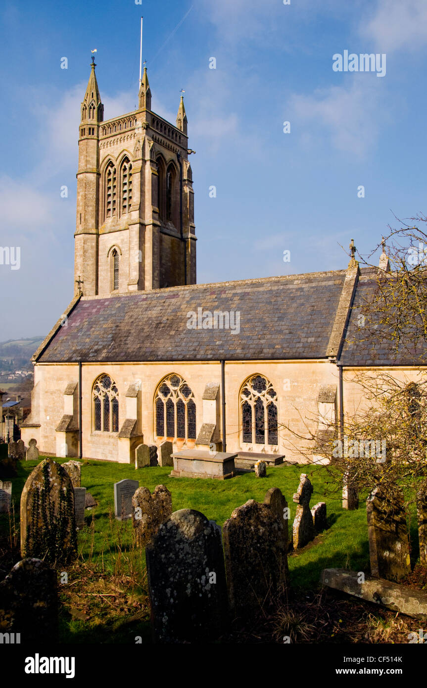 Church of St Saint Swithun's graveyard cemetery at Bathford Stock Photo ...