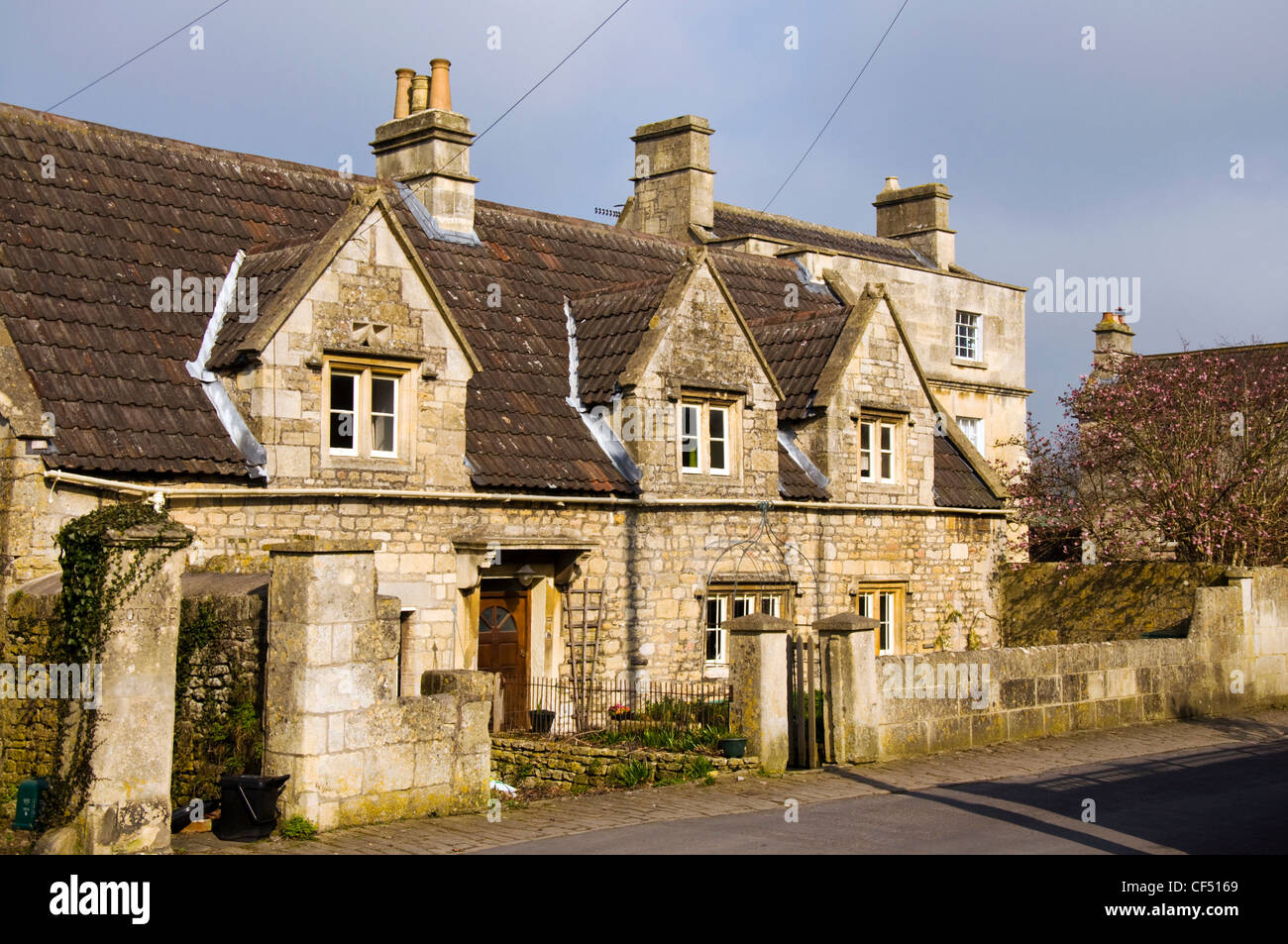 Cottages homes in Bathford Stock Photo - Alamy