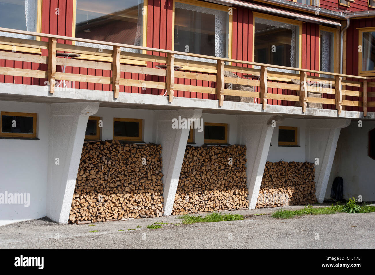 Fossli Hotel near Voringsfossen Waterfall in Eidjford, Norway Stock ...