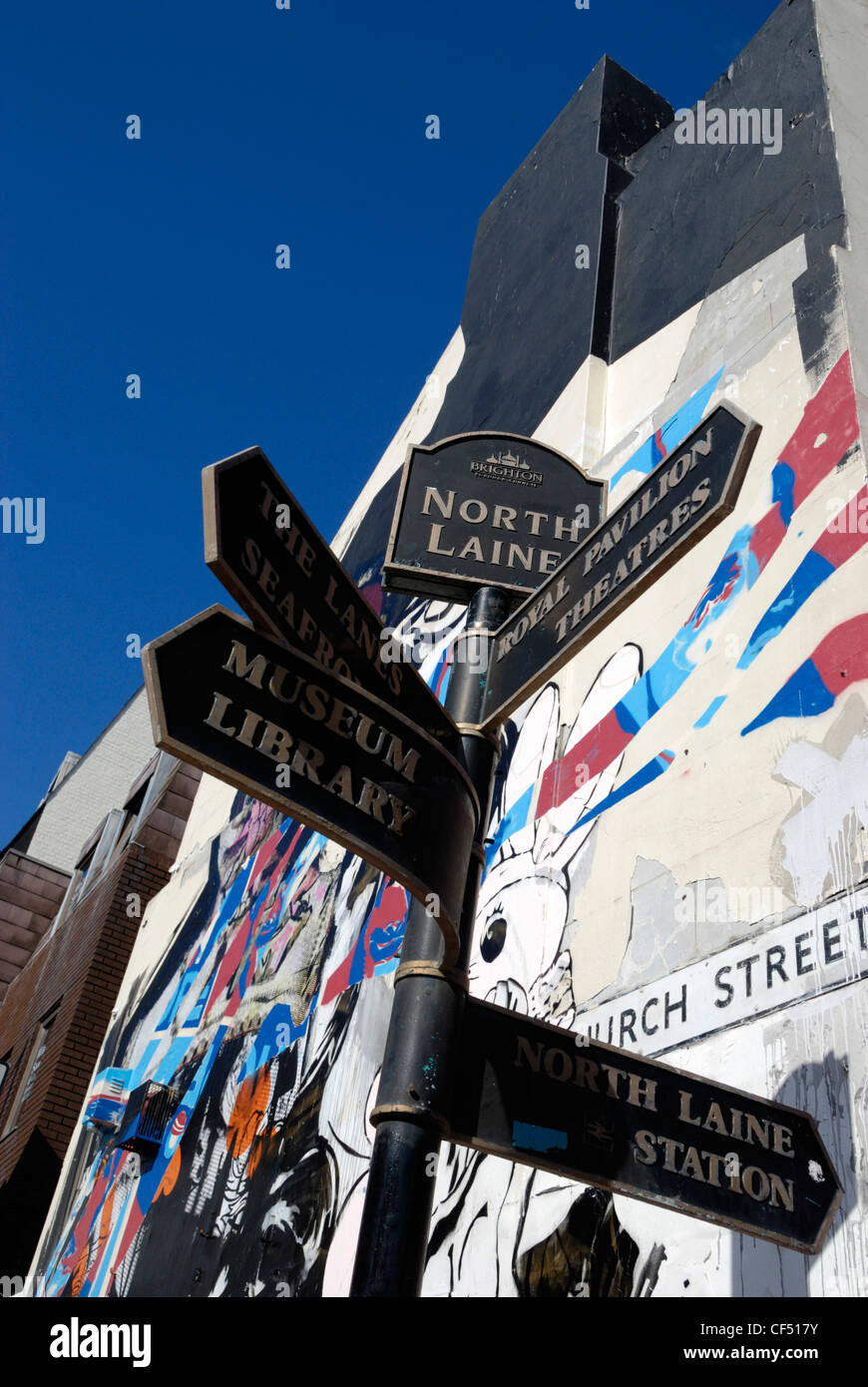Brighton sign blue lanes hi-res stock photography and images - Alamy
