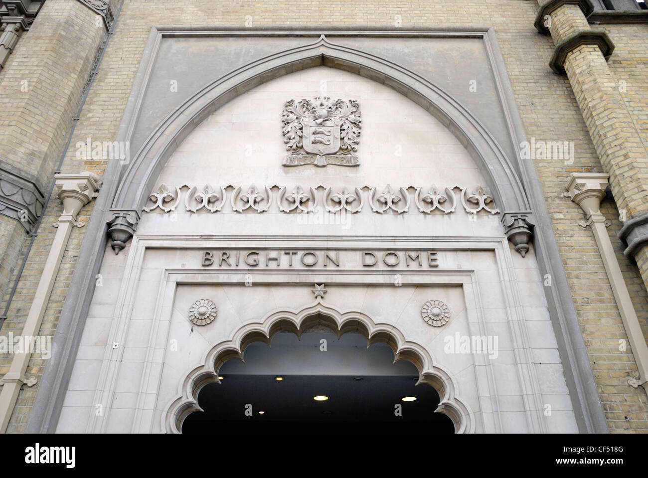 Exterior of the Brighton Dome, an arts venue that covers three historic ...