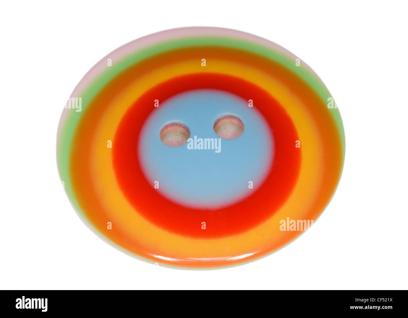 Multi-coloured button for clothes isolated on white background Stock ...