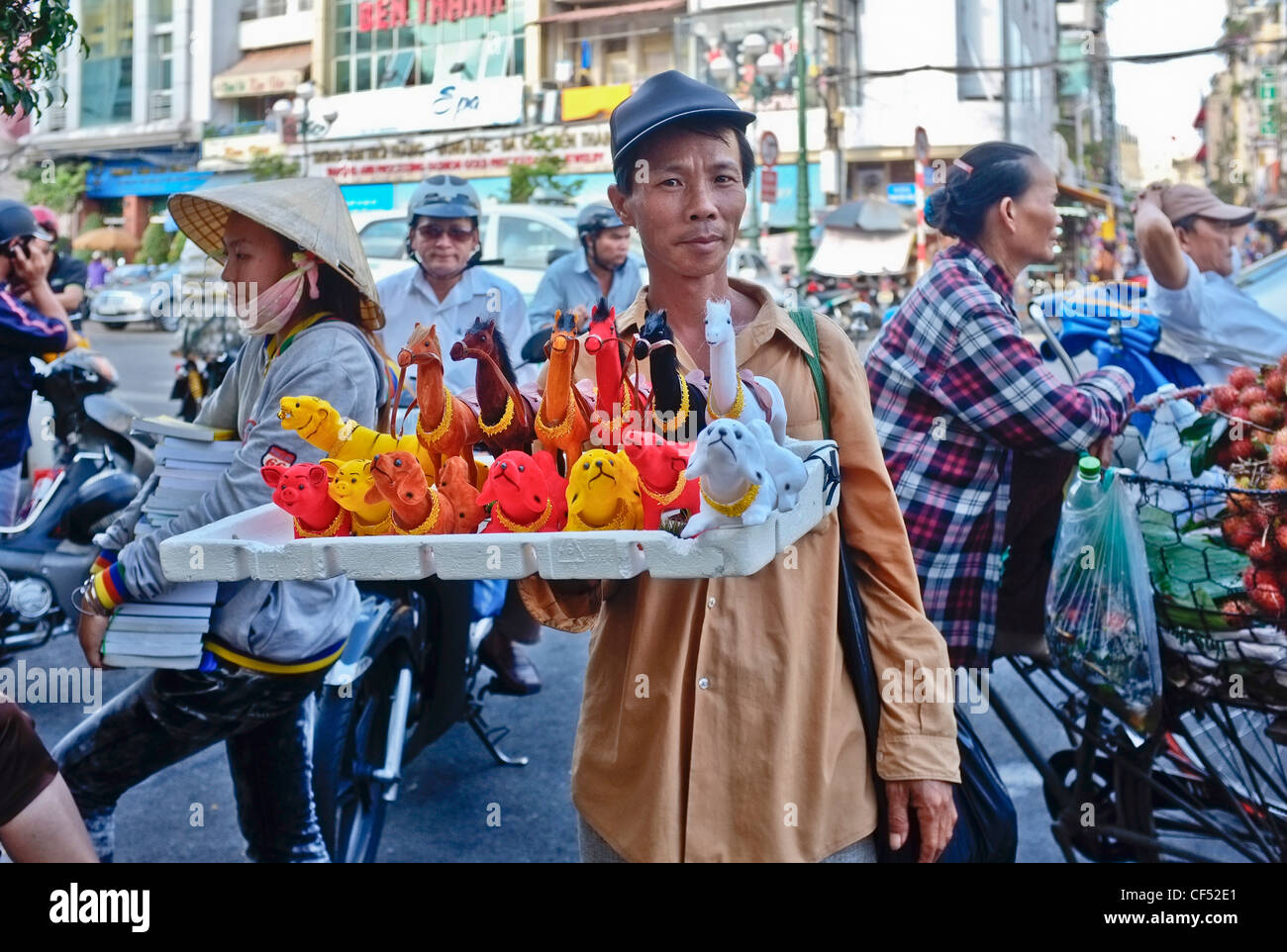 Toy street merchant, Ho Chi Minh City, Vietnam Stock Photo - Alamy