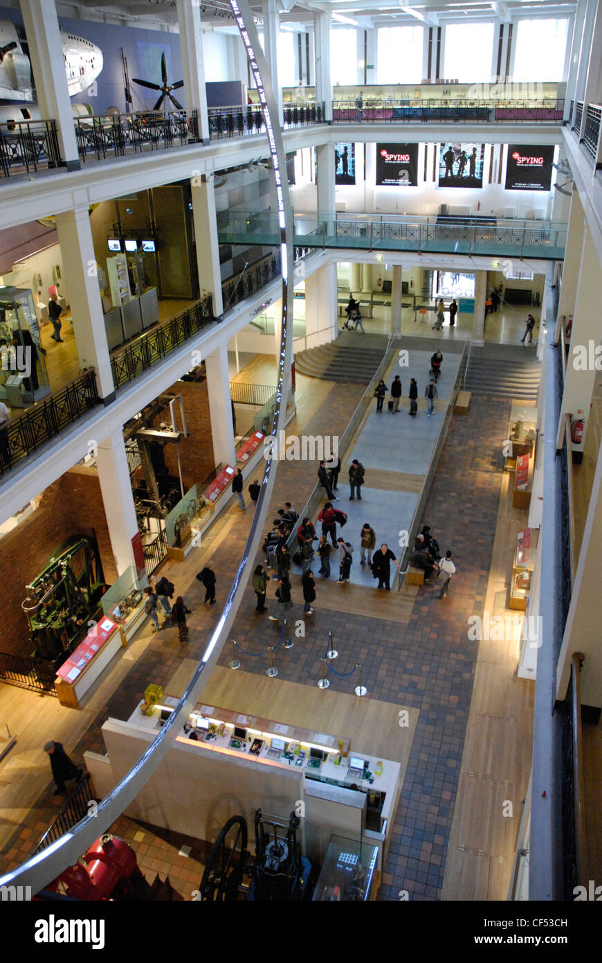 Interior view of the London Science Museum from above Stock Photo - Alamy