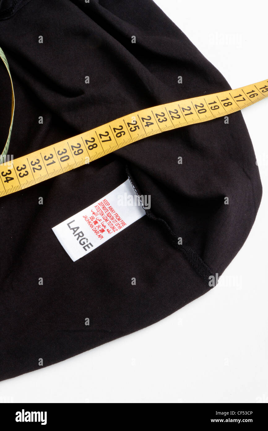 T-shirt with Large size label Stock Photo - Alamy