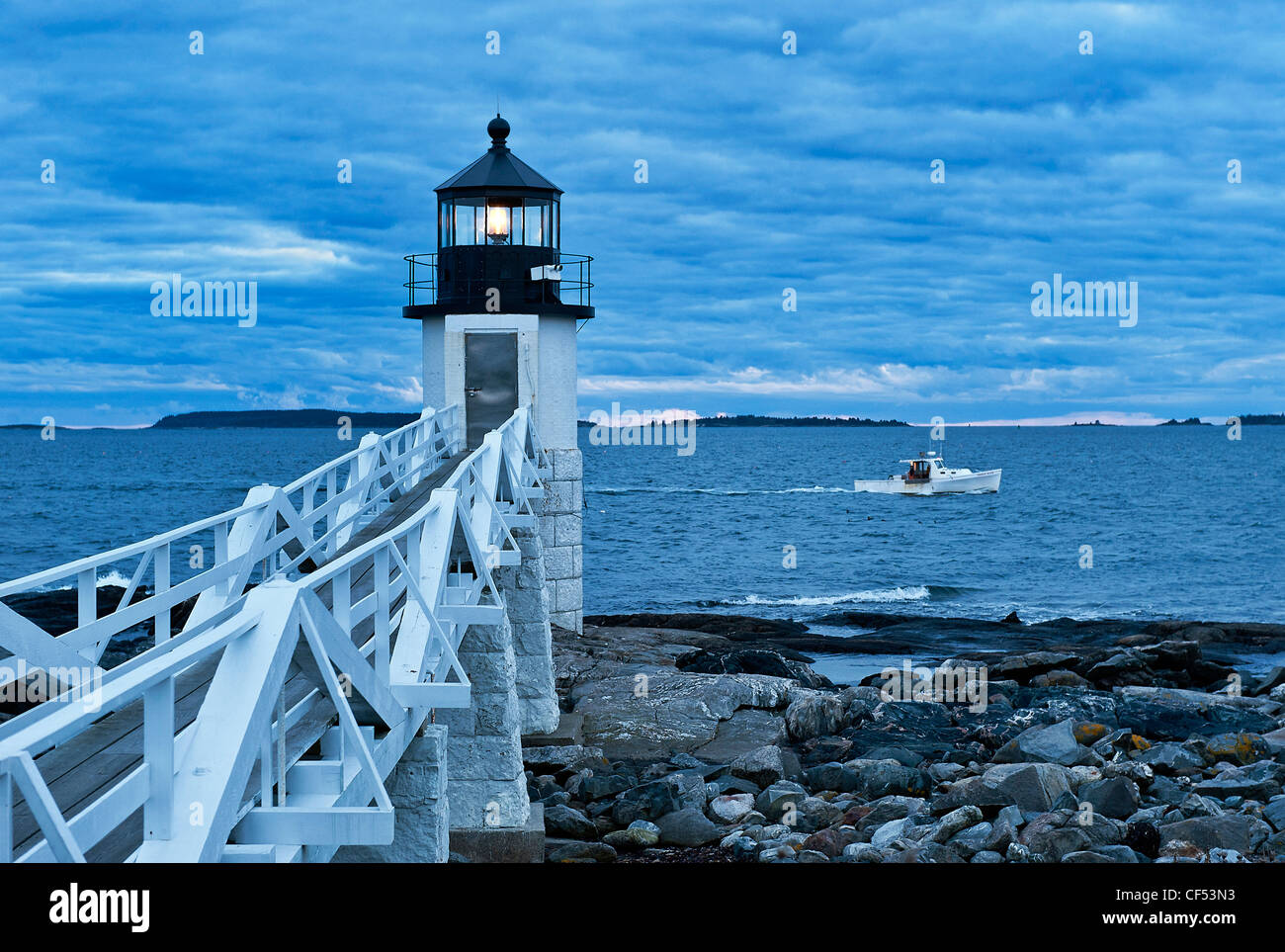 Marshall Point Light, Port Clyde, Maine, USA Stock Photo - Alamy